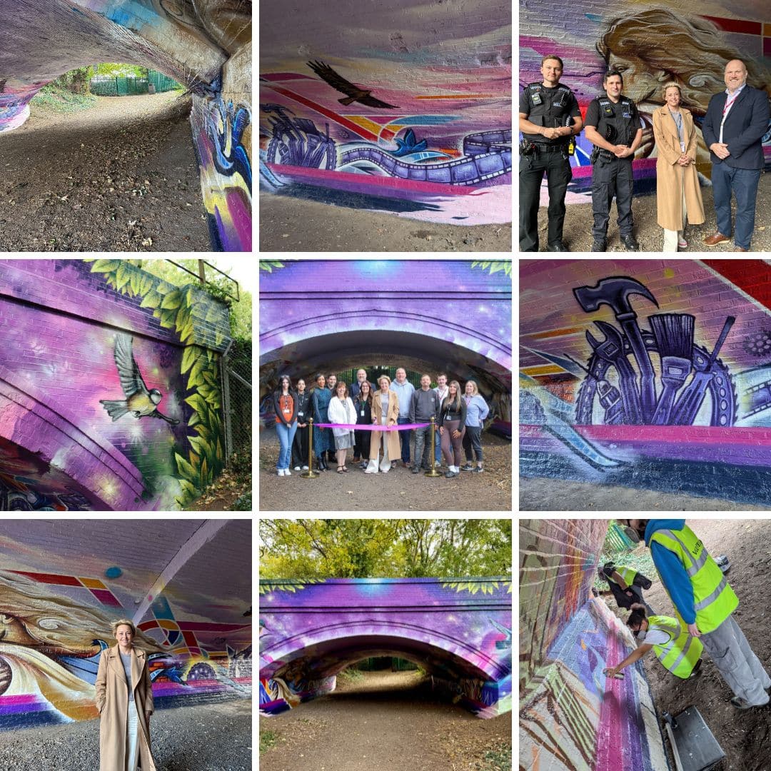 Commissioner unveils new mural on Epsom footpath highlighted as a ...